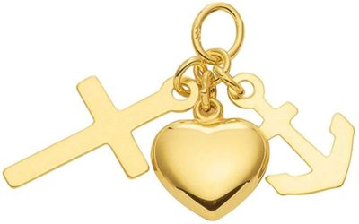 Anhänger Glaube-Liebe-Hoffnung aus 585 Gold 14 Karat – Darilo24.com